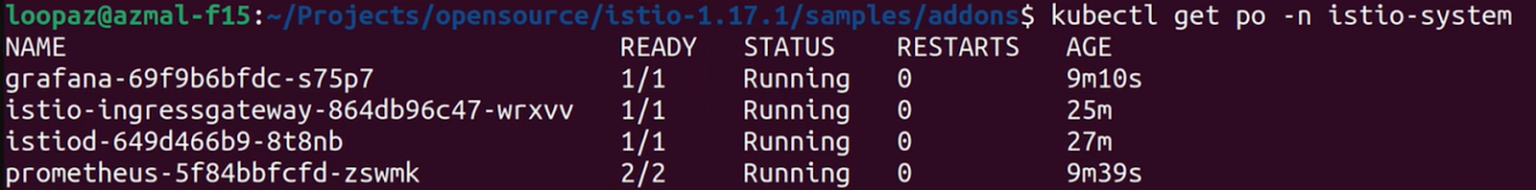 How to integrate Istio with Prometheus & Grafana for observability