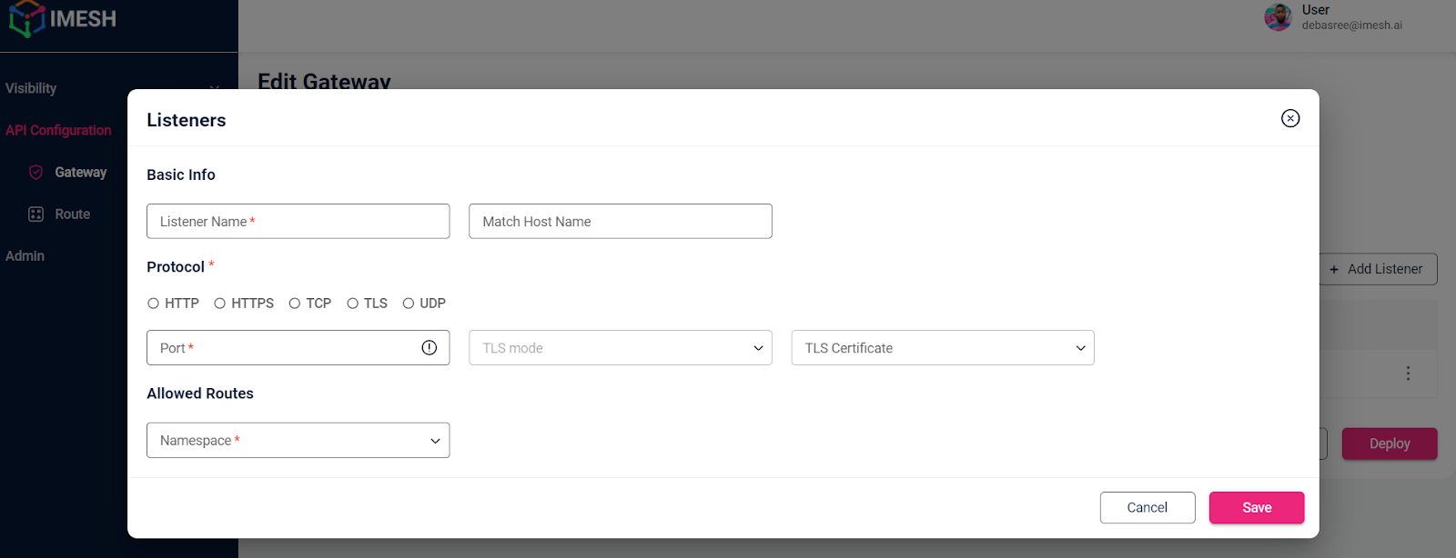 IMESH API Gateway Release Hydra 1.0